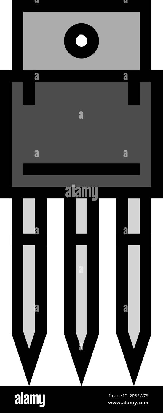 transistor electronic component color icon vector illustration Stock ...
