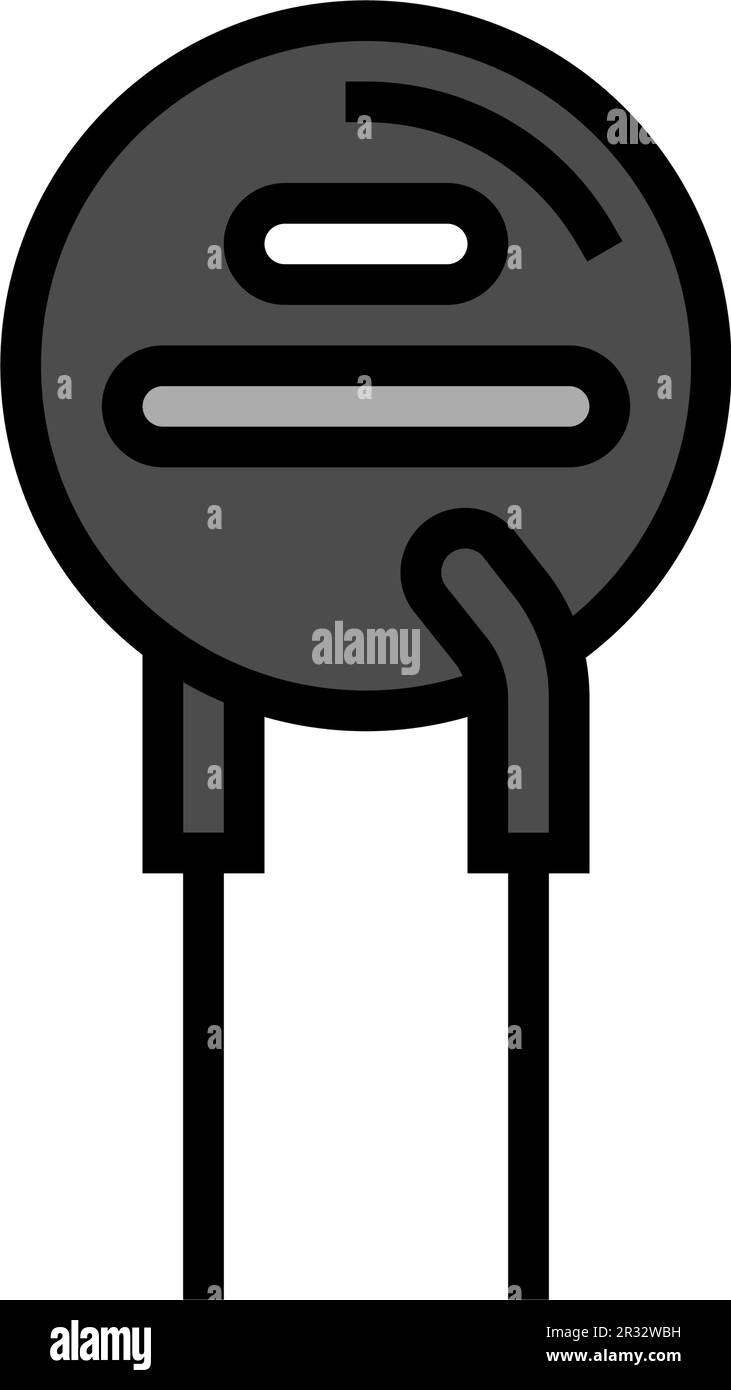 thermistor electronic component color icon vector illustration Stock ...