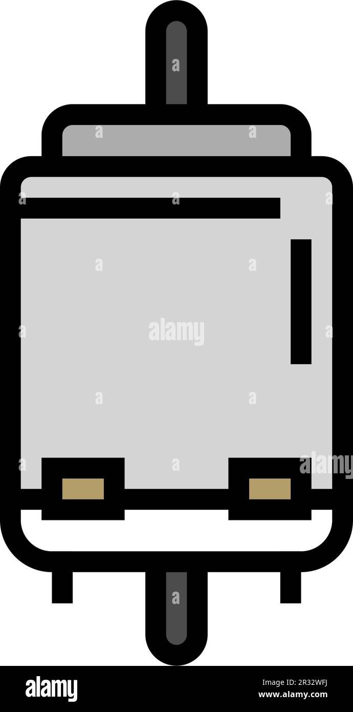dc motor electronic component color icon vector illustration Stock ...