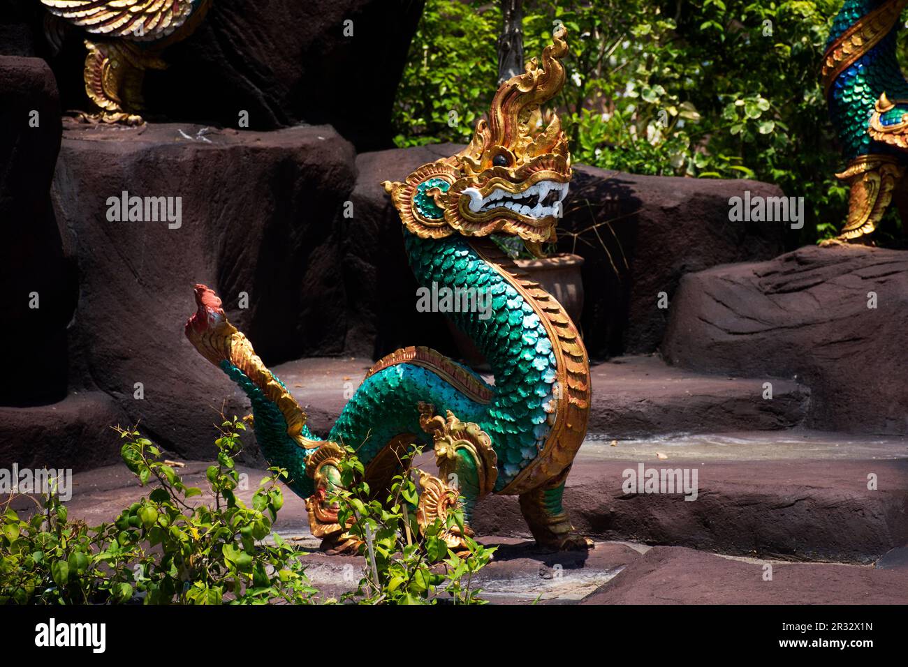 Carving sculpture art of legend creatures mythical himmapan animal in ...