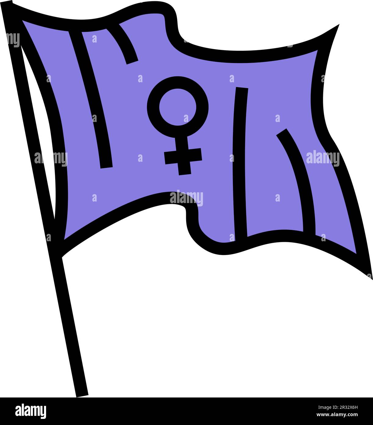 feminist flag feminism woman color icon vector illustration Stock ...