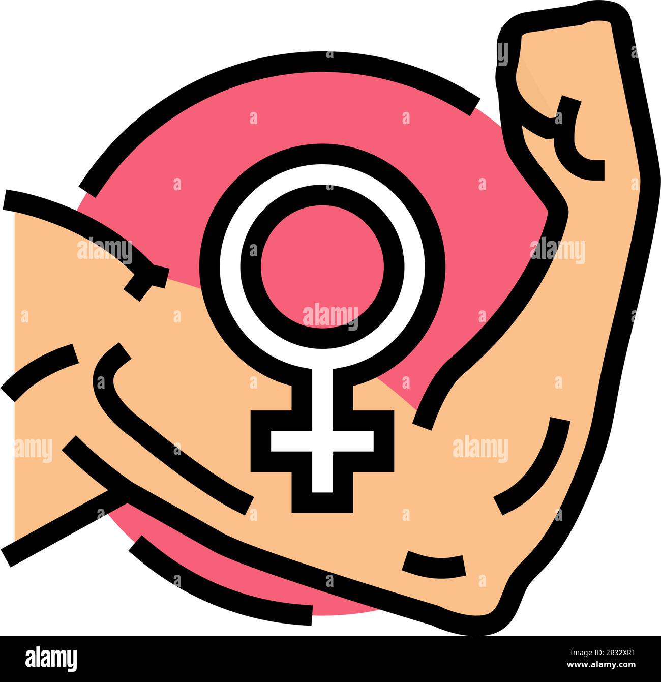 women courage feminism color icon vector illustration Stock Vector ...