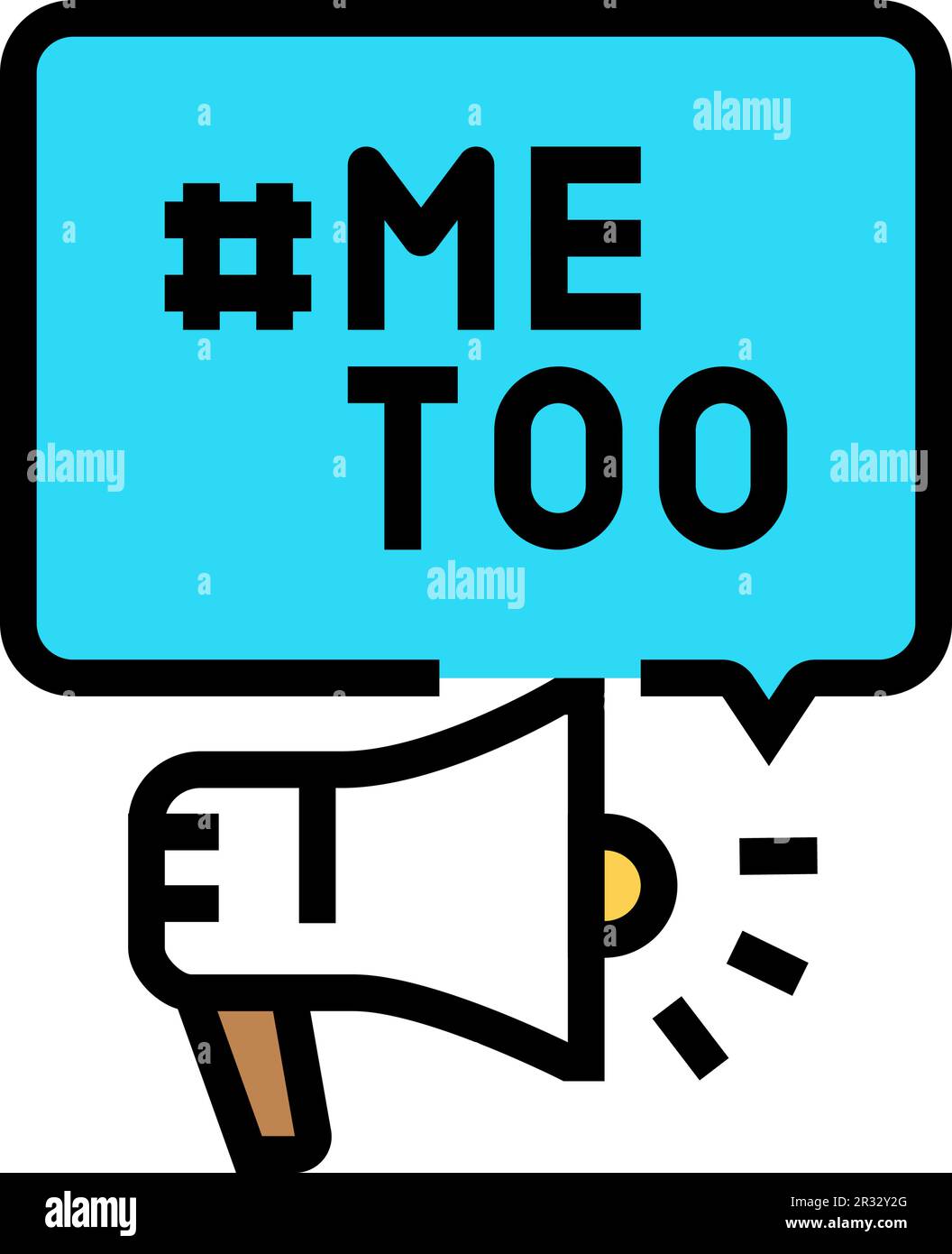 metoo movement feminism woman color icon vector illustration Stock ...