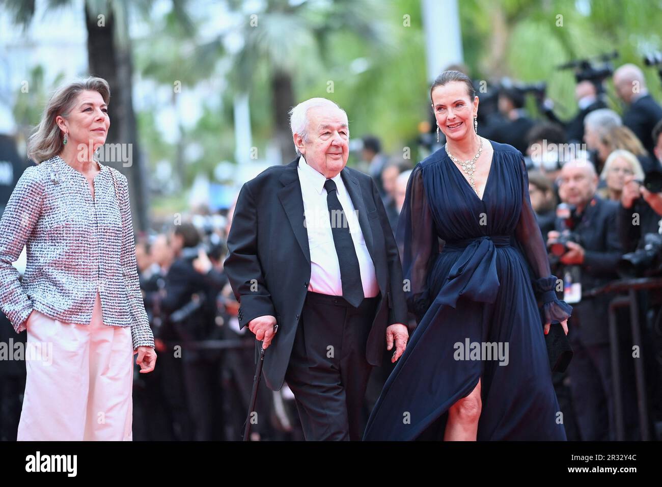Cannes, France. 20th May, 2023. Carole Bouquet, Paul Rassam and ...