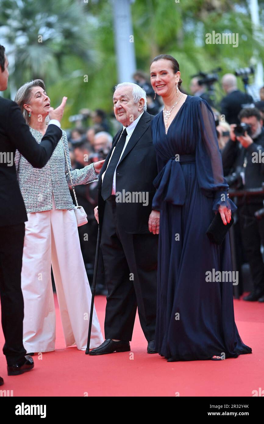Cannes, France. 20th May, 2023. Carole Bouquet, Paul Rassam and ...