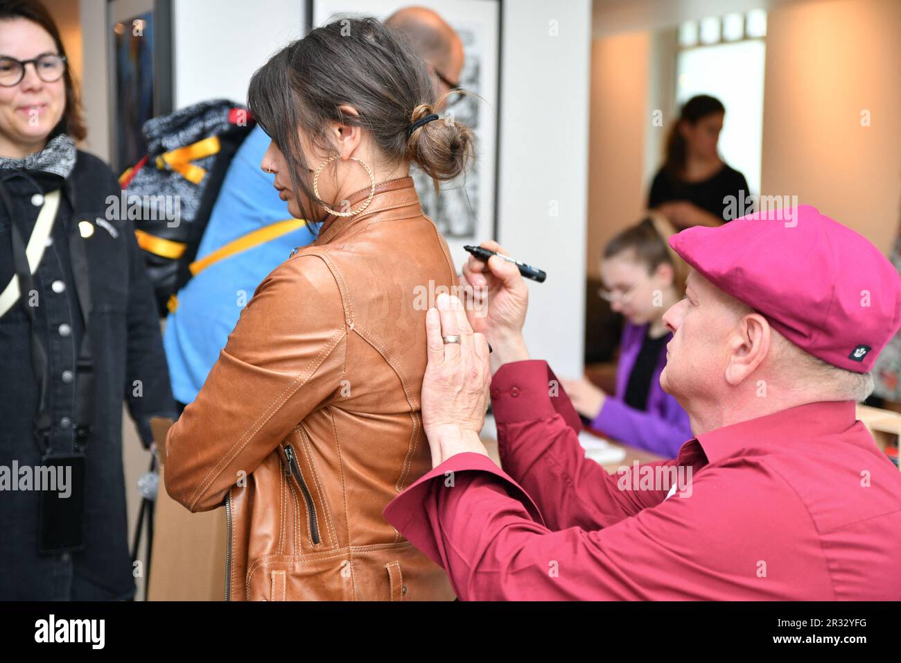 From 21 to 28 of May 2023, Mark Bode performs during his exhibition ...
