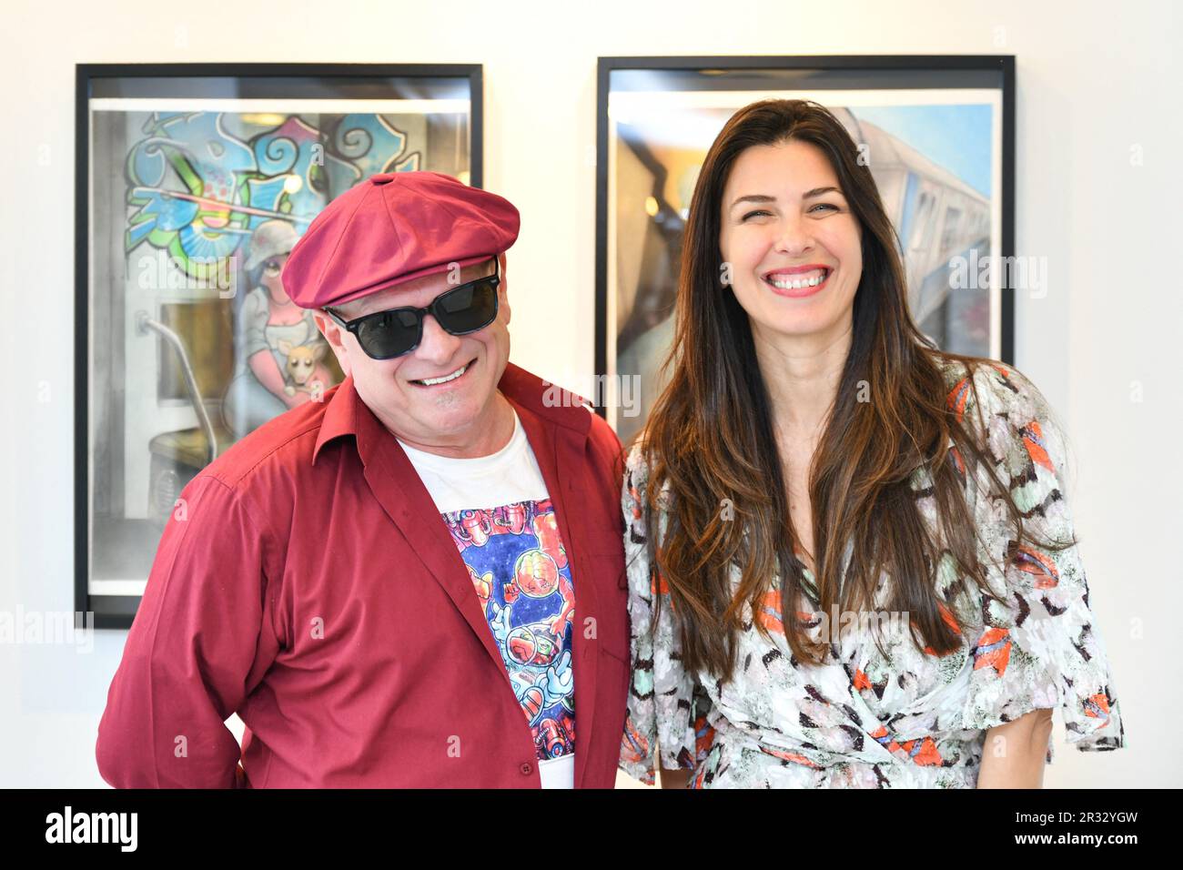 Mark Bode with Anna Dimitrova, founder of Adda Gallery at the opening ...