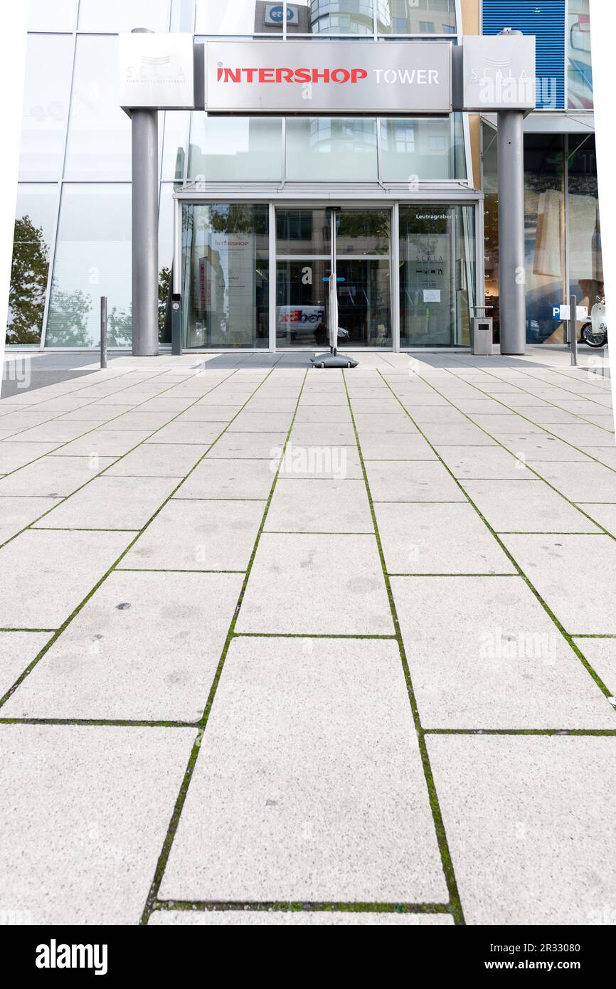 Intershop Tower main entrance Stock Photo - Alamy