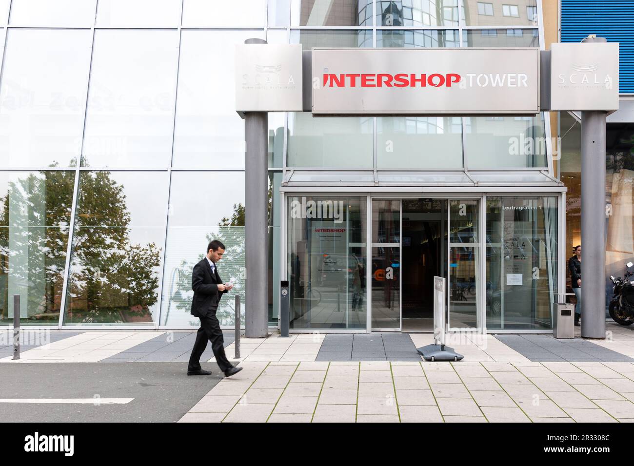 Intershop Tower main entrance Stock Photo - Alamy