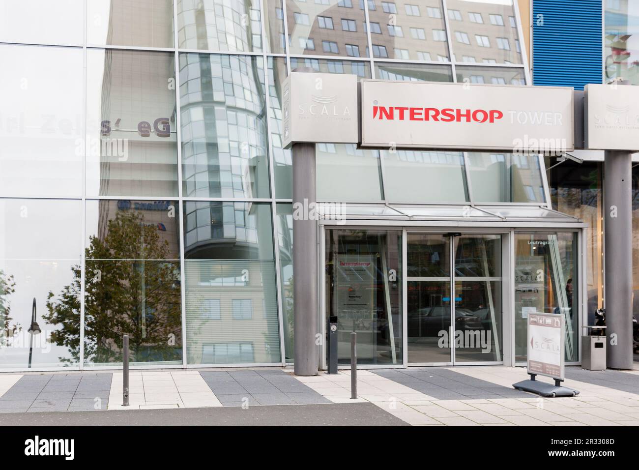 Intershop Tower main entrance Stock Photo - Alamy