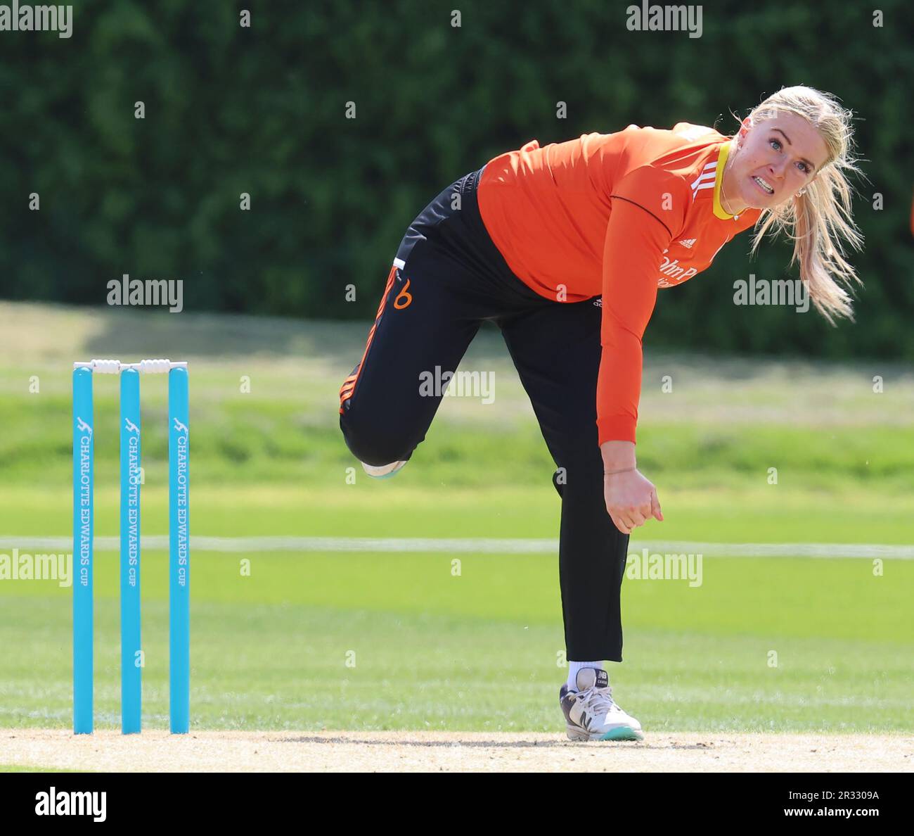 Sarah Glenn of The Blaze during Charlotte Edwards Cup cricket match ...