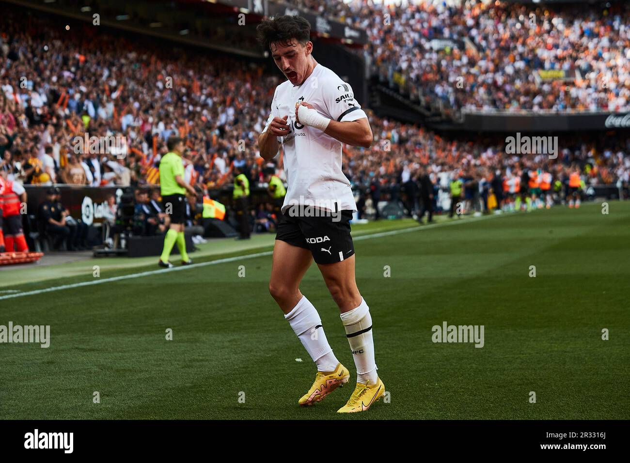 Diego Lopez Valencia and Spain celebrates after scoring his sides first ...