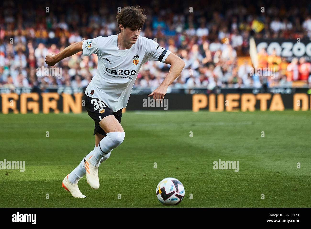 Javi Guerra during the LaLiga Santander match between Valencia CF and ...