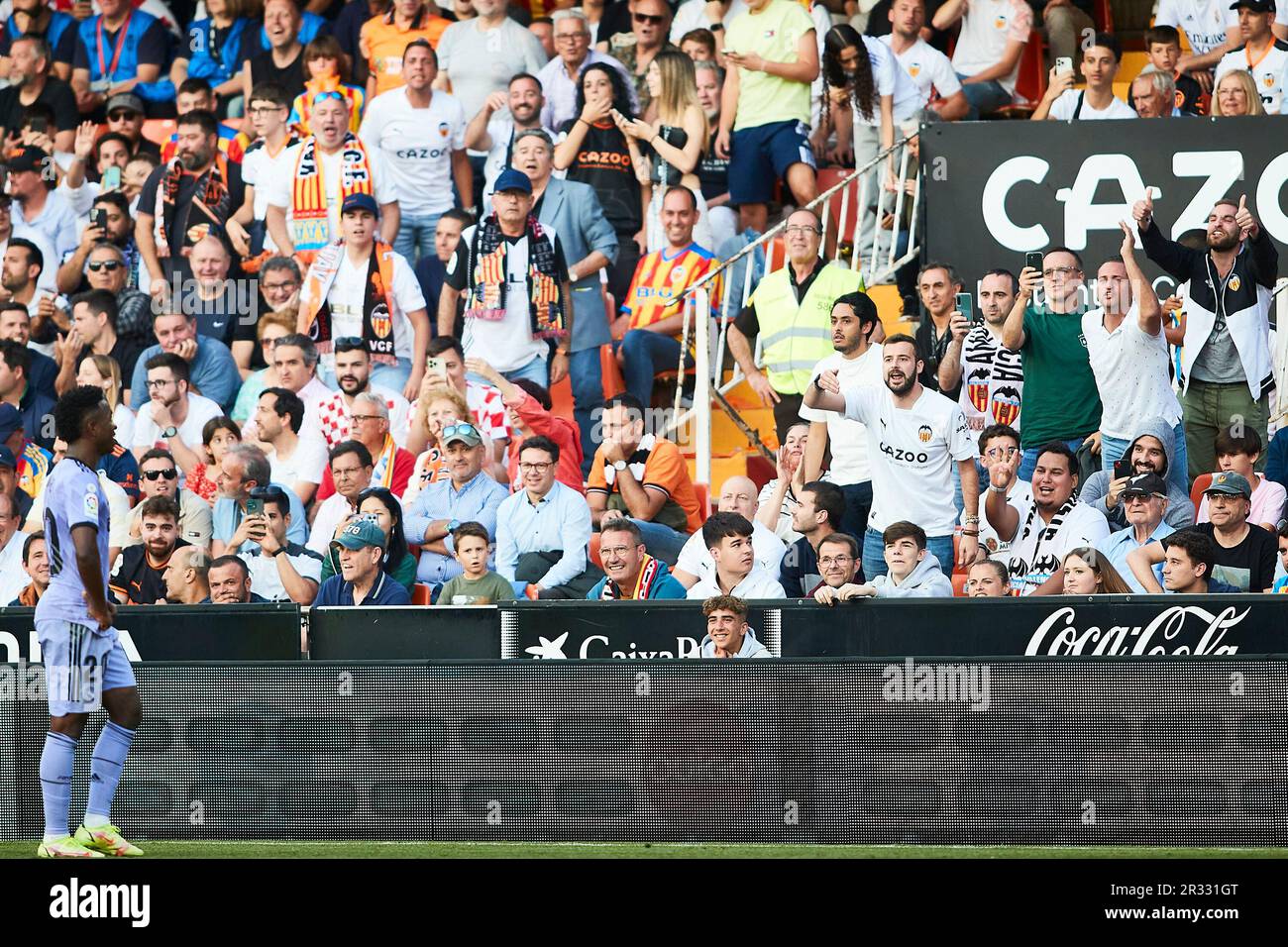 Vinicius Jr. (Real Madrid, #20) reacts during the LaLiga Santander ...