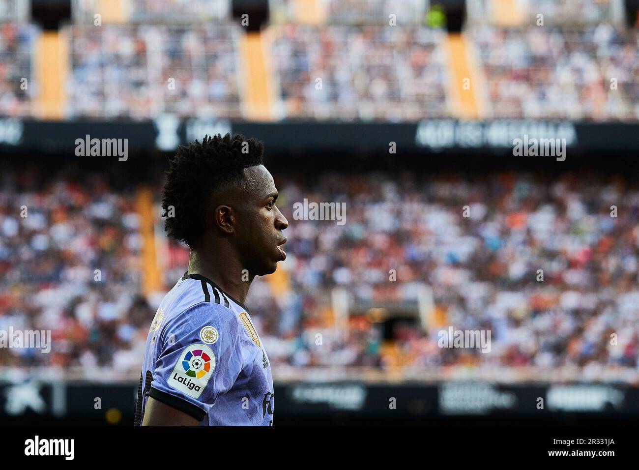 Vinicius Jr. (Real Madrid, #20) in action during the LaLiga Santander ...