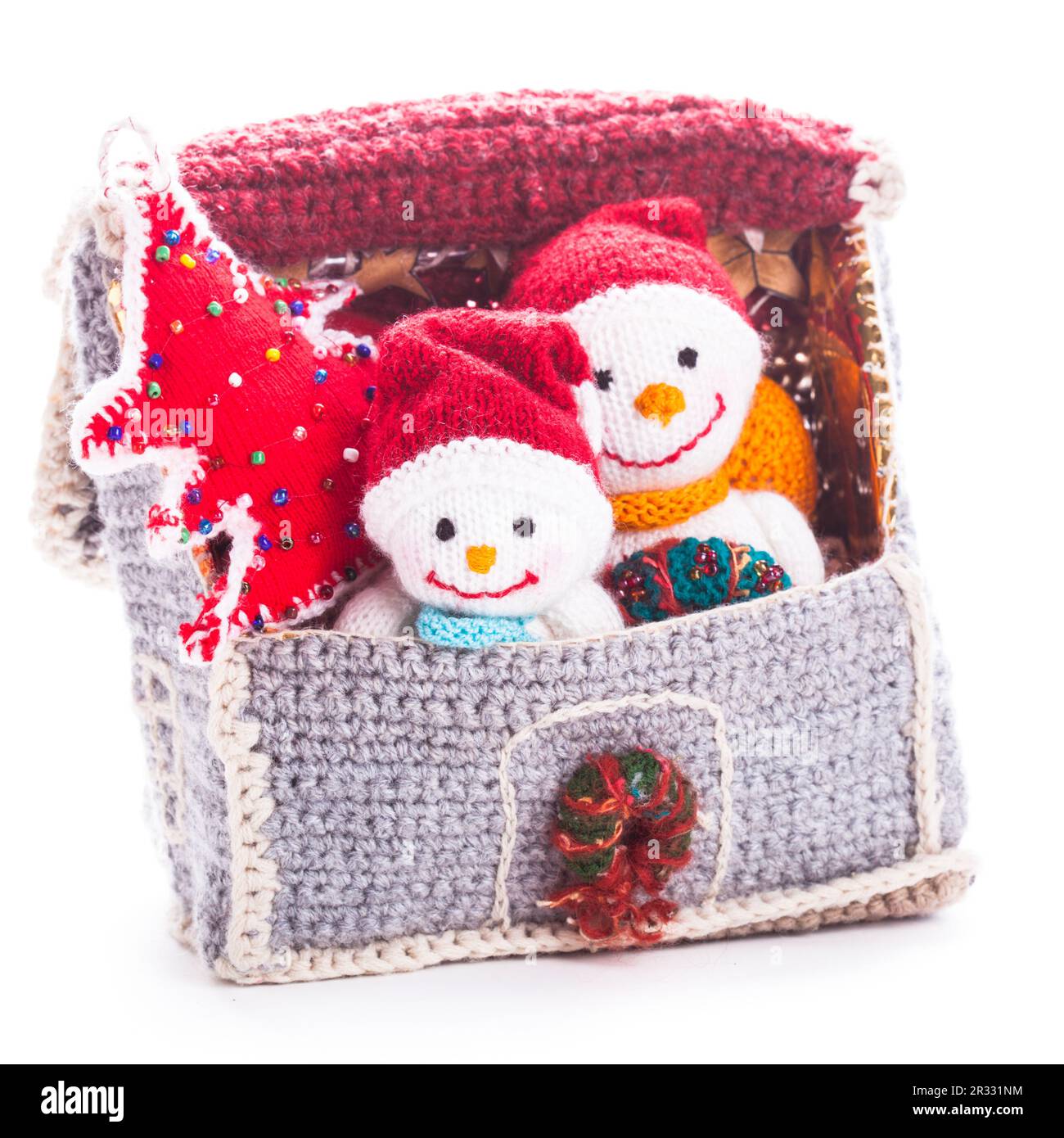 Santa snowman christmas tree Cut Out Stock Images & Pictures - Alamy