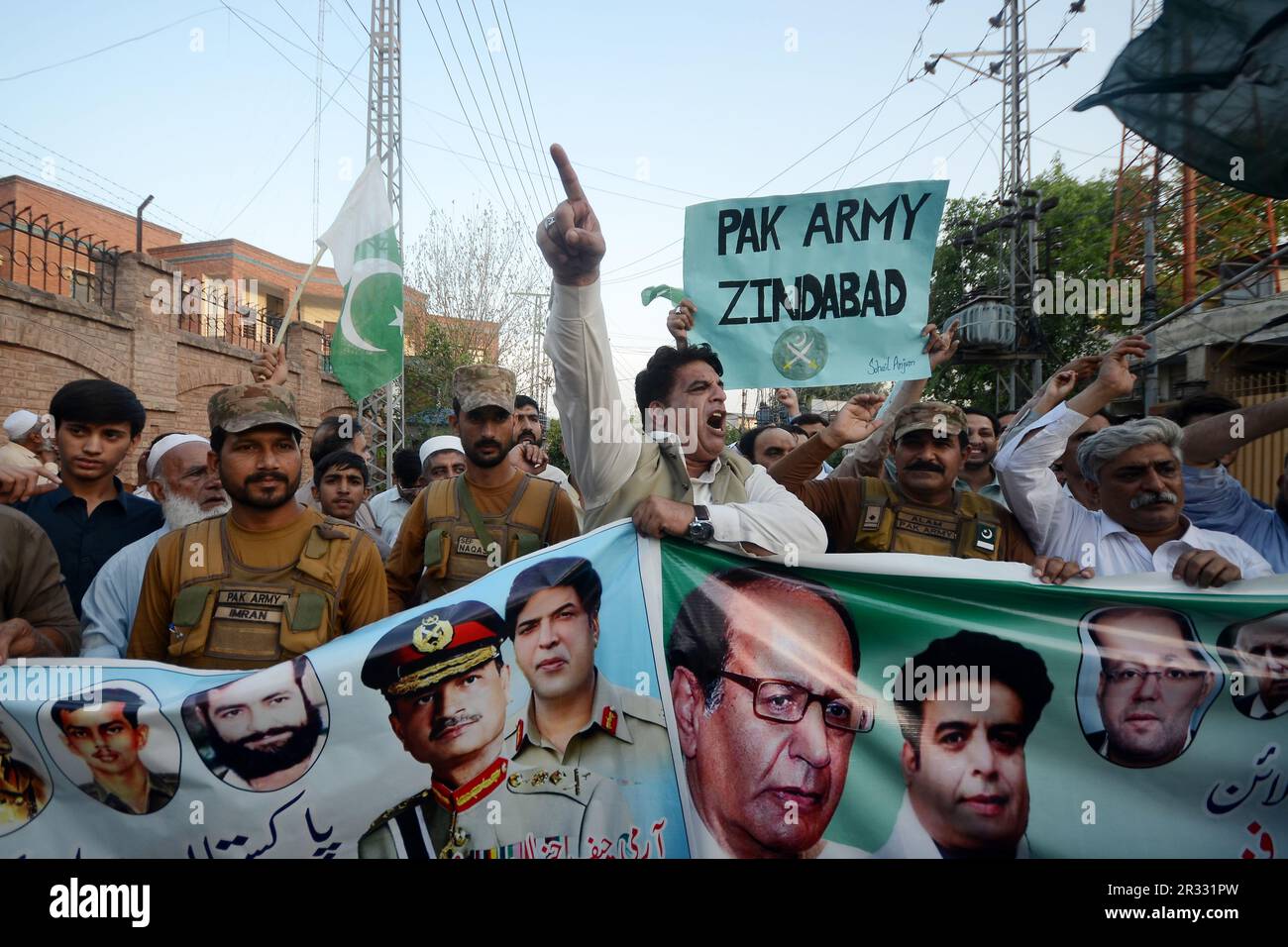 Peshawar, Pakistan. 21st May, 2023. Pakistan Muslim League leader ...
