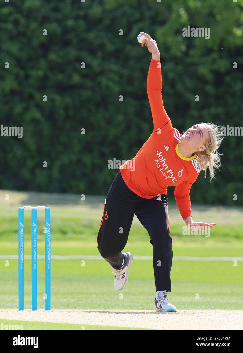 Sarah Glenn of The Blaze during Charlotte Edwards Cup cricket match ...