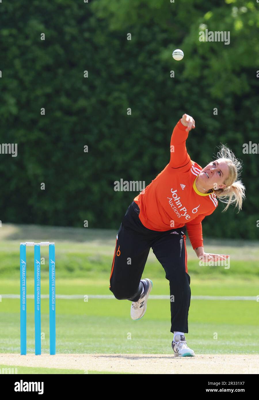 Sarah Glenn of The Blaze during Charlotte Edwards Cup cricket match ...