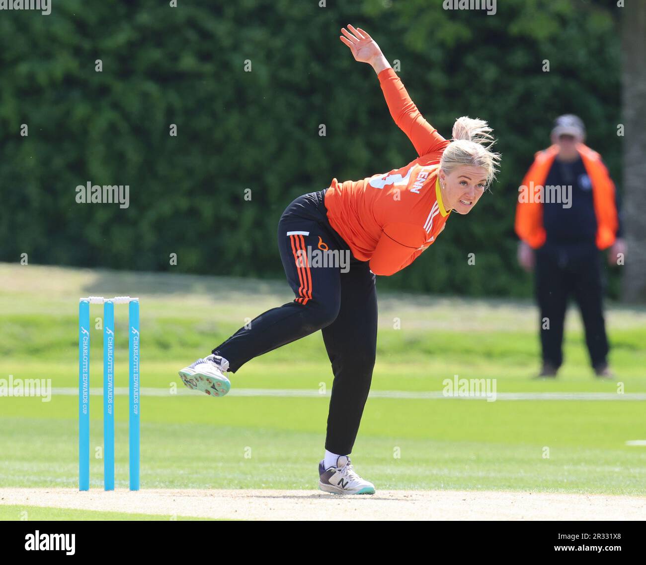 Sarah Glenn of The Blaze during Charlotte Edwards Cup cricket match ...