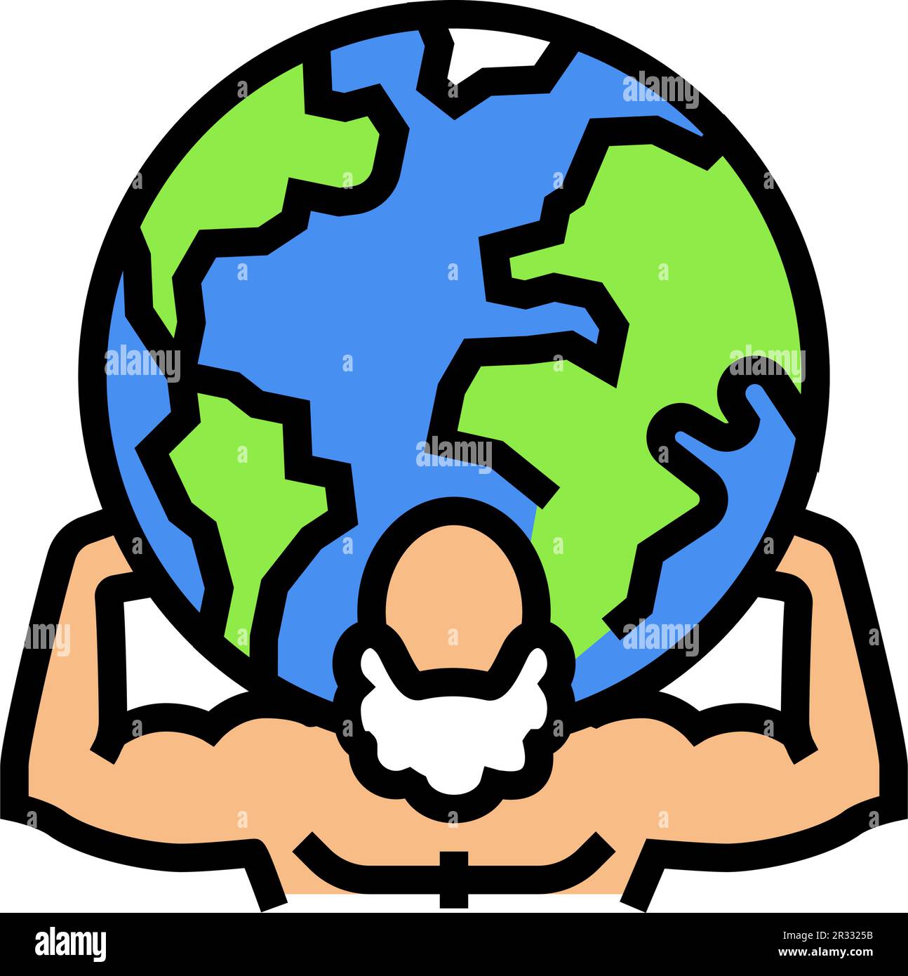 atlas greek god ancient color icon vector illustration Stock Vector ...