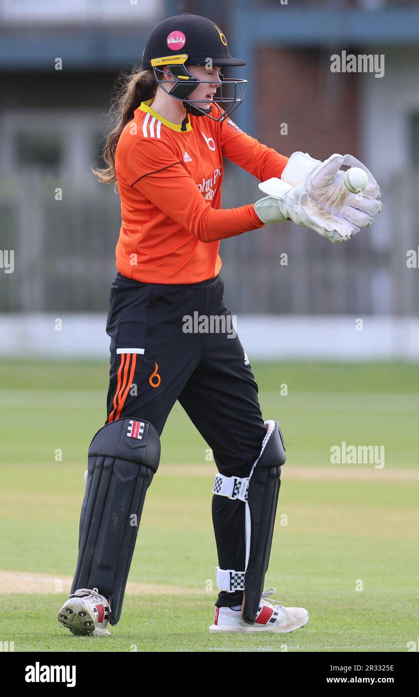 Sarah Bryce of The Blaze during Charlotte Edwards Cup cricket match ...