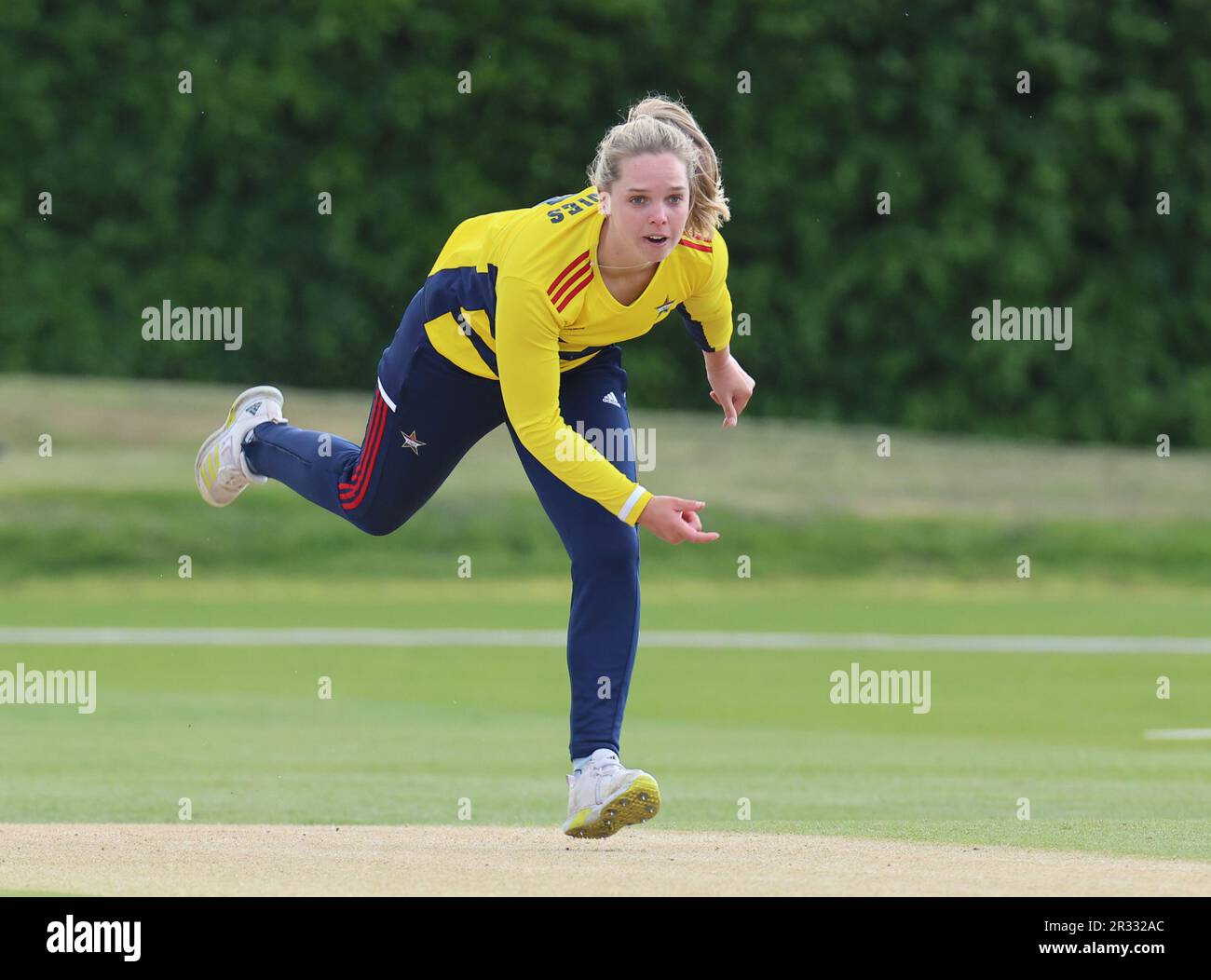 South East Stars Freya Davies during Charlotte Edwards Cup cricket ...