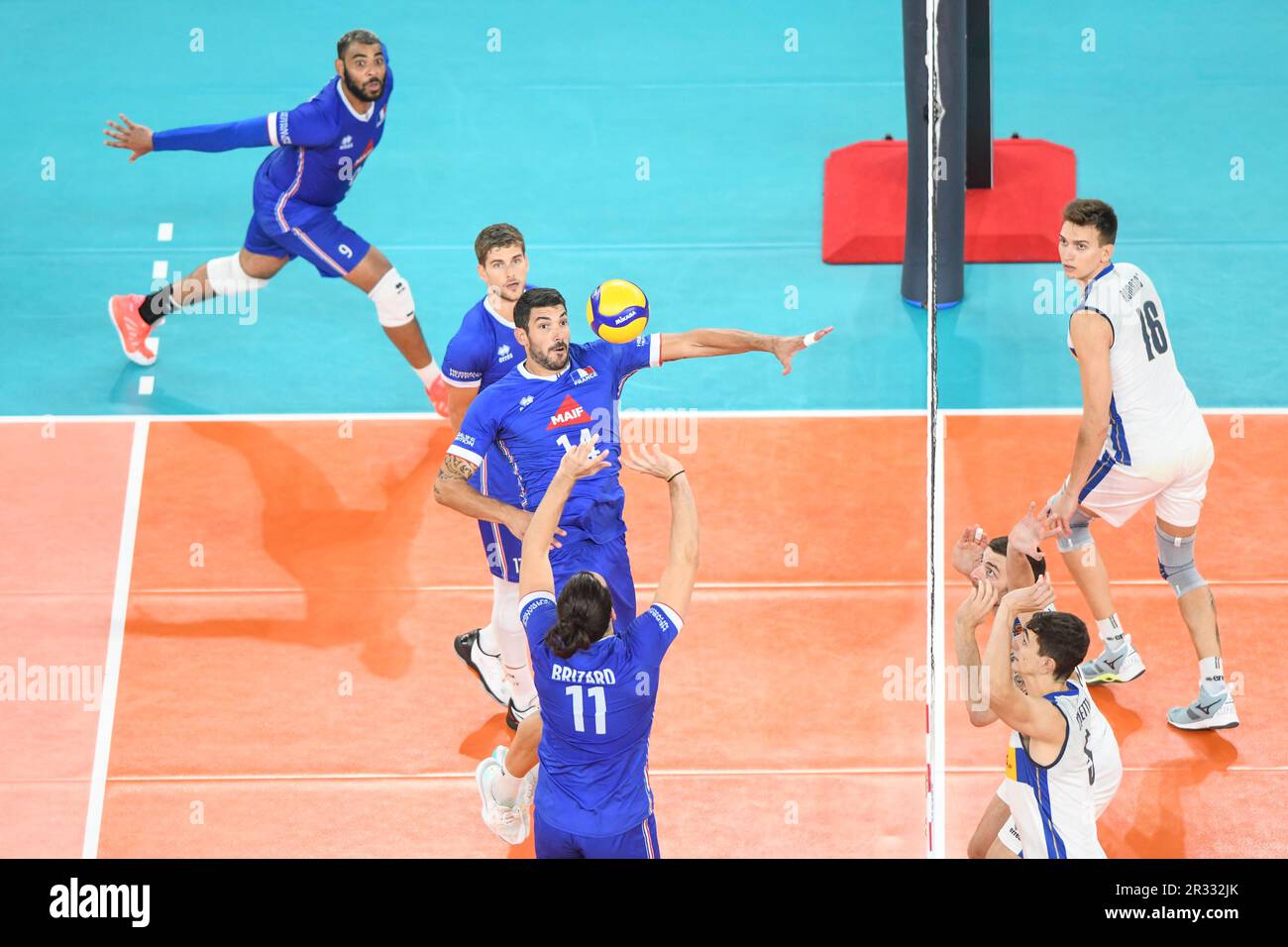 Antoine Brizard, Nicolas Le Goff, Earvin Ngapeth (France); Yuri Romano ...