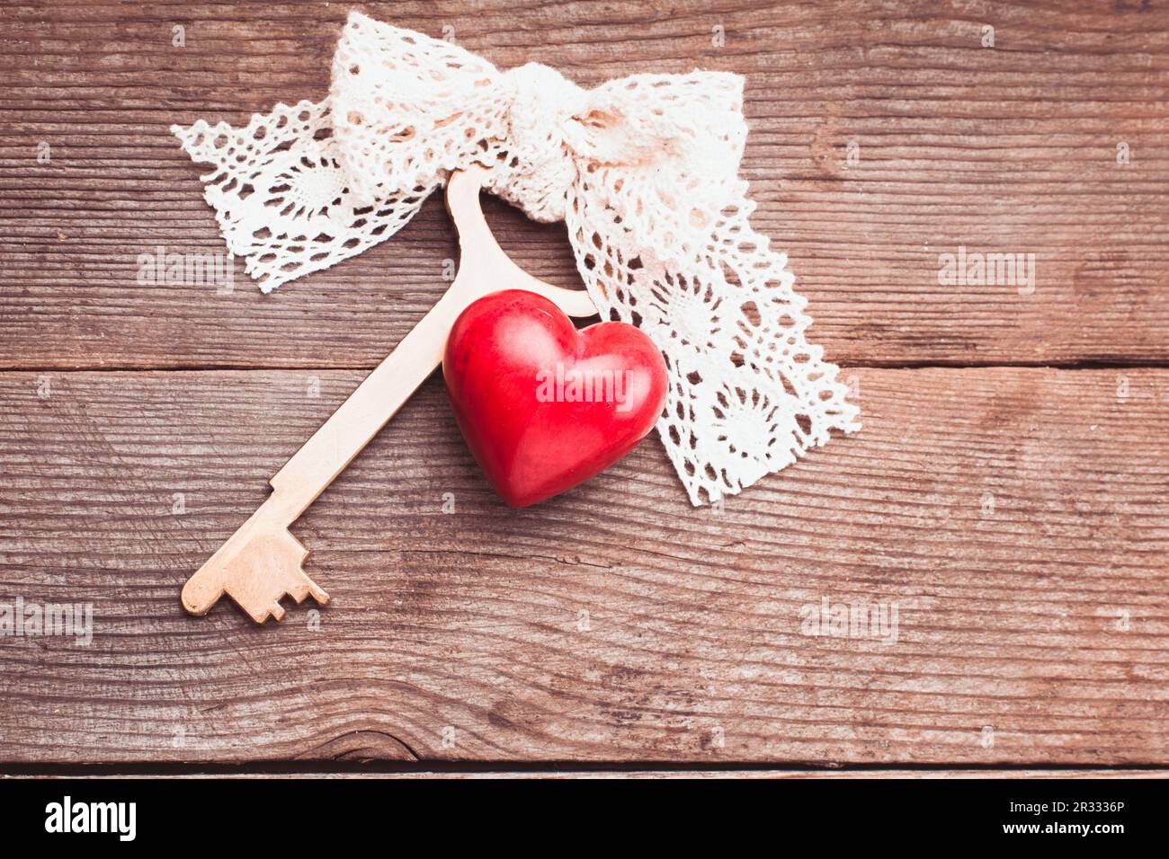 Love concept old key heart hi-res stock photography and images - Alamy