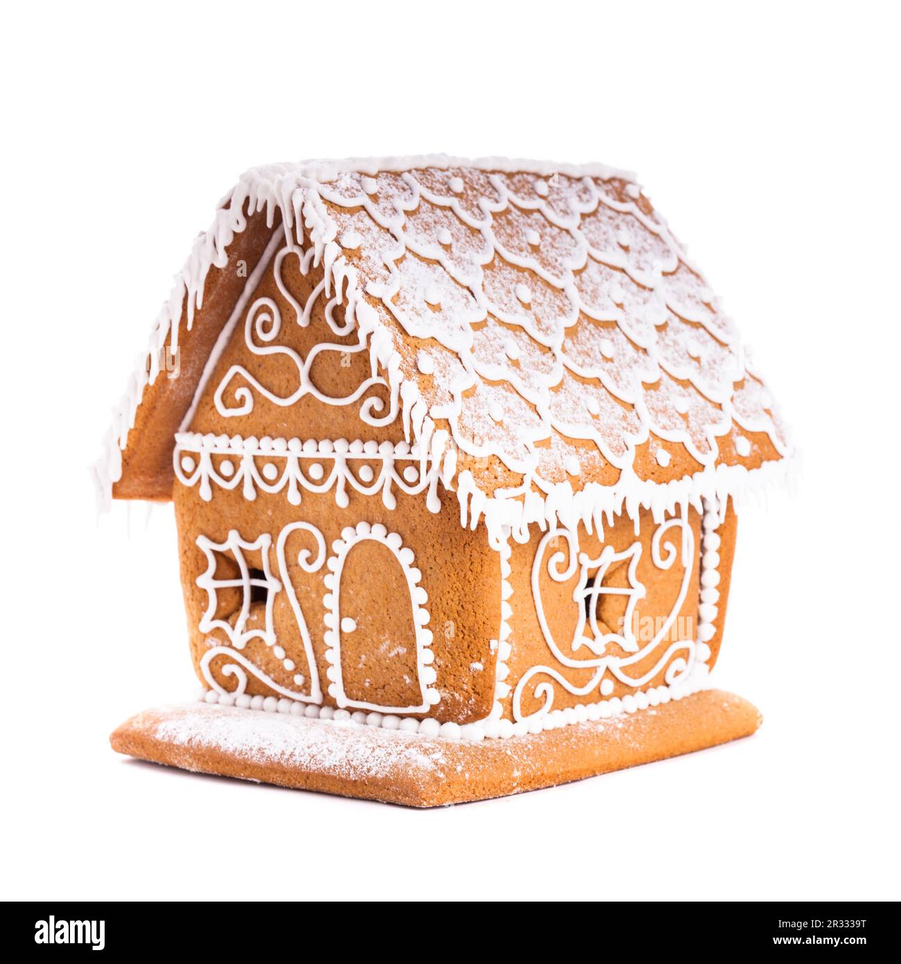 Gingerbread house isolated Stock Photo - Alamy