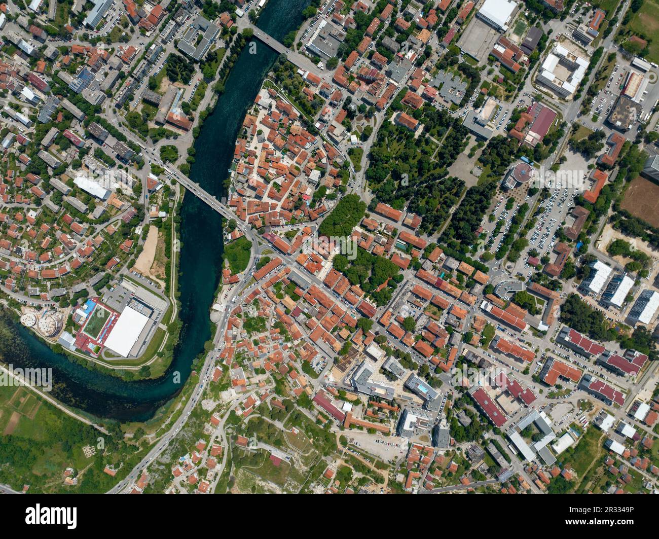 Aerial view of Trebinje town Stock Photo - Alamy