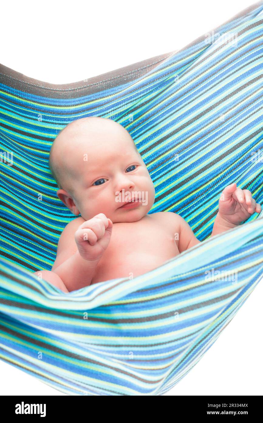 Baby sleeping in hammock hi-res stock photography and images - Alamy