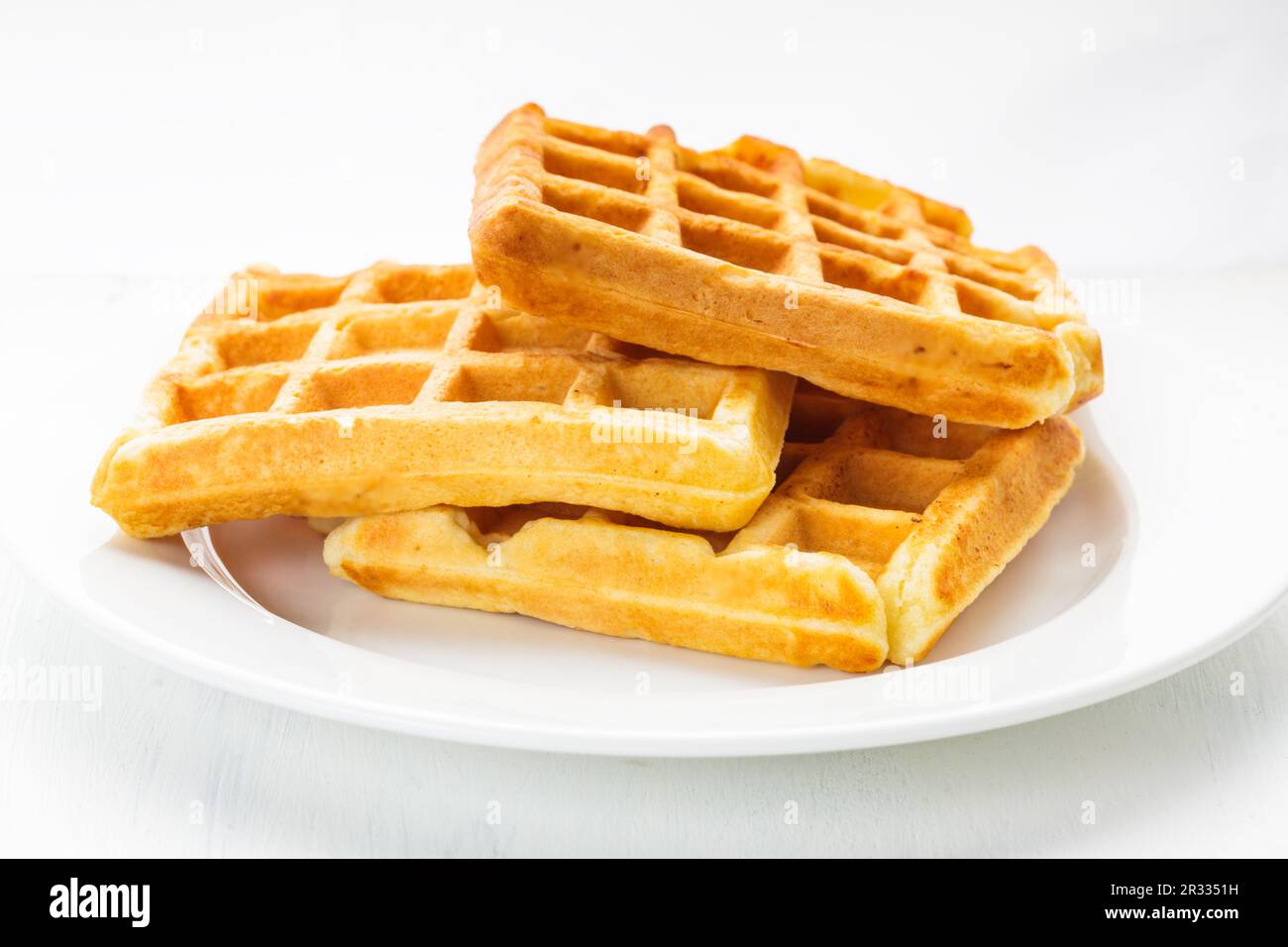 Three waffles isolated Stock Photo - Alamy