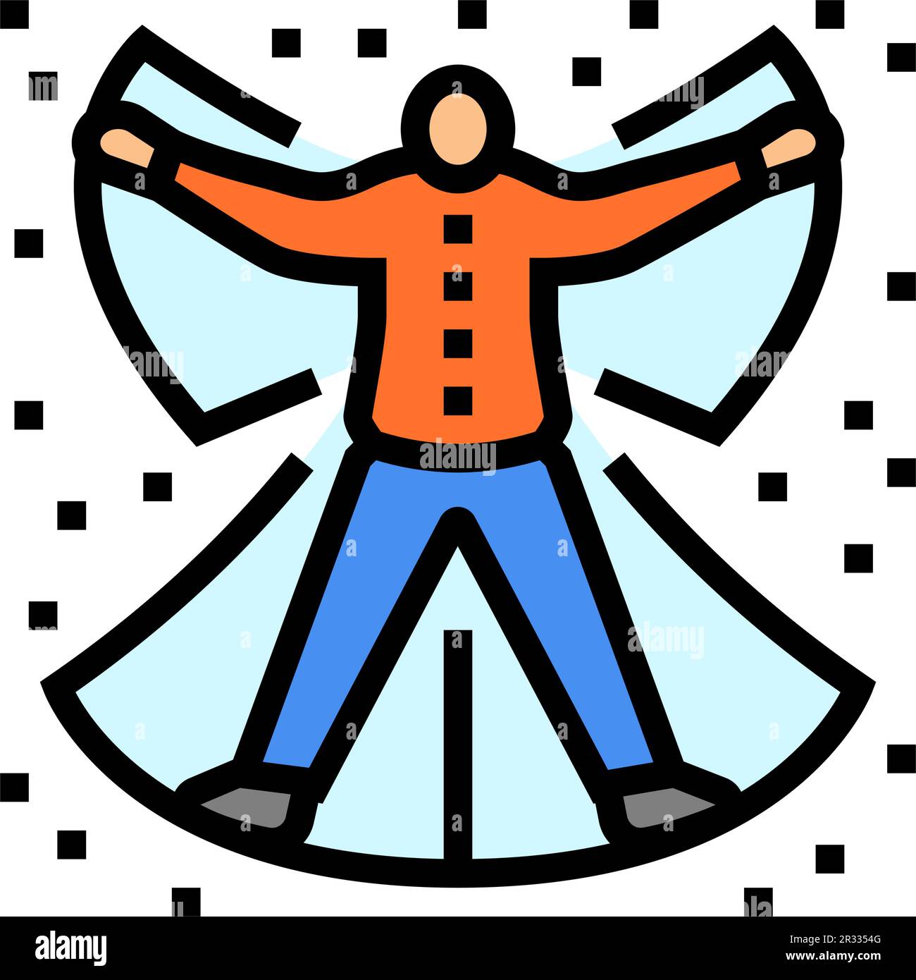 snow angel winter season color icon vector illustration Stock Vector ...