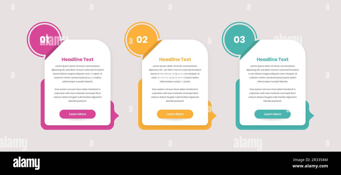 Business process or three steps infographic text presentation template ...