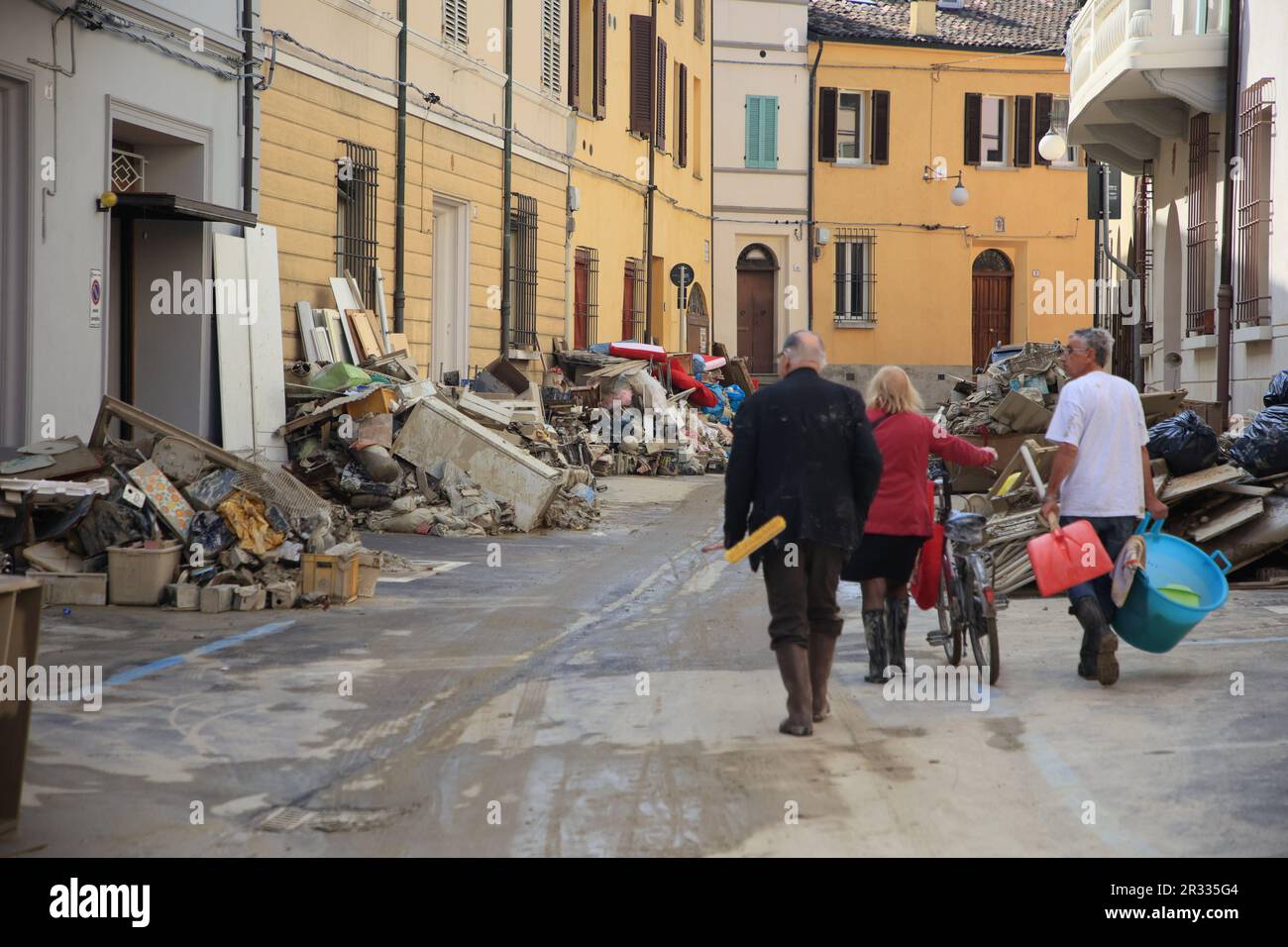 Street Cleaning Before And After Italy, Italy. 22nd May, 2023. City Of