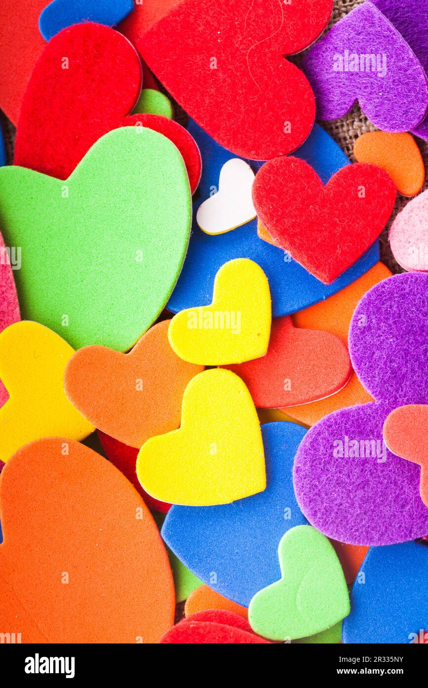 Colorful hearts hi-res stock photography and images - Alamy