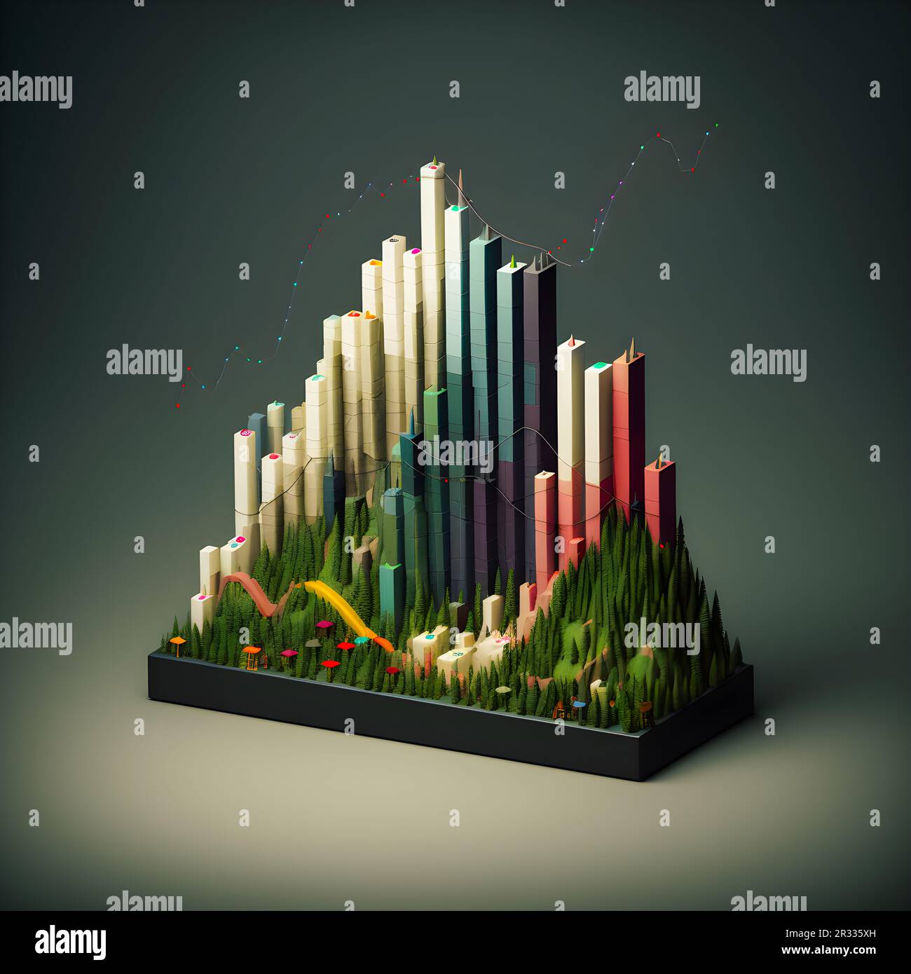 Isometric data analysis infographic hi-res stock photography and images ...