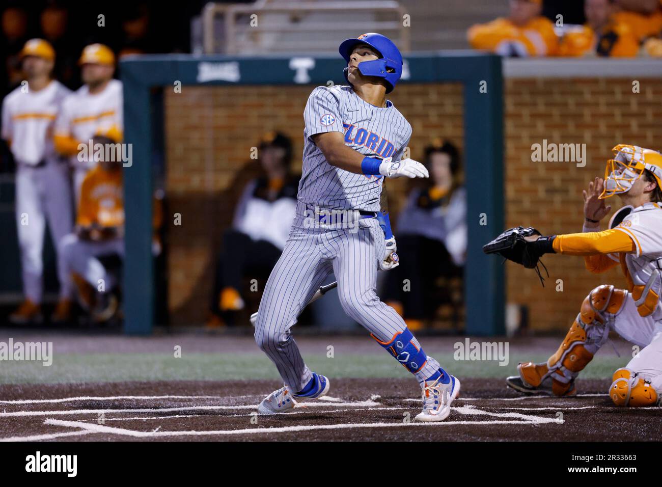 Florida Gators shortstop Josh Rivera (24) at bat against the Tennessee ...