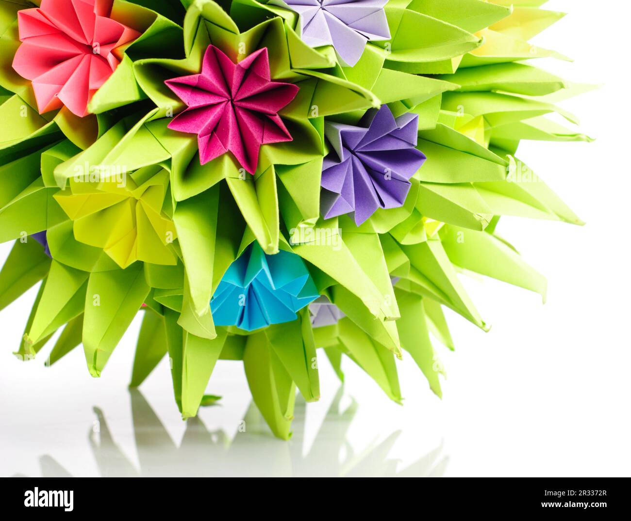 Origami kusudama flower Stock Photo - Alamy