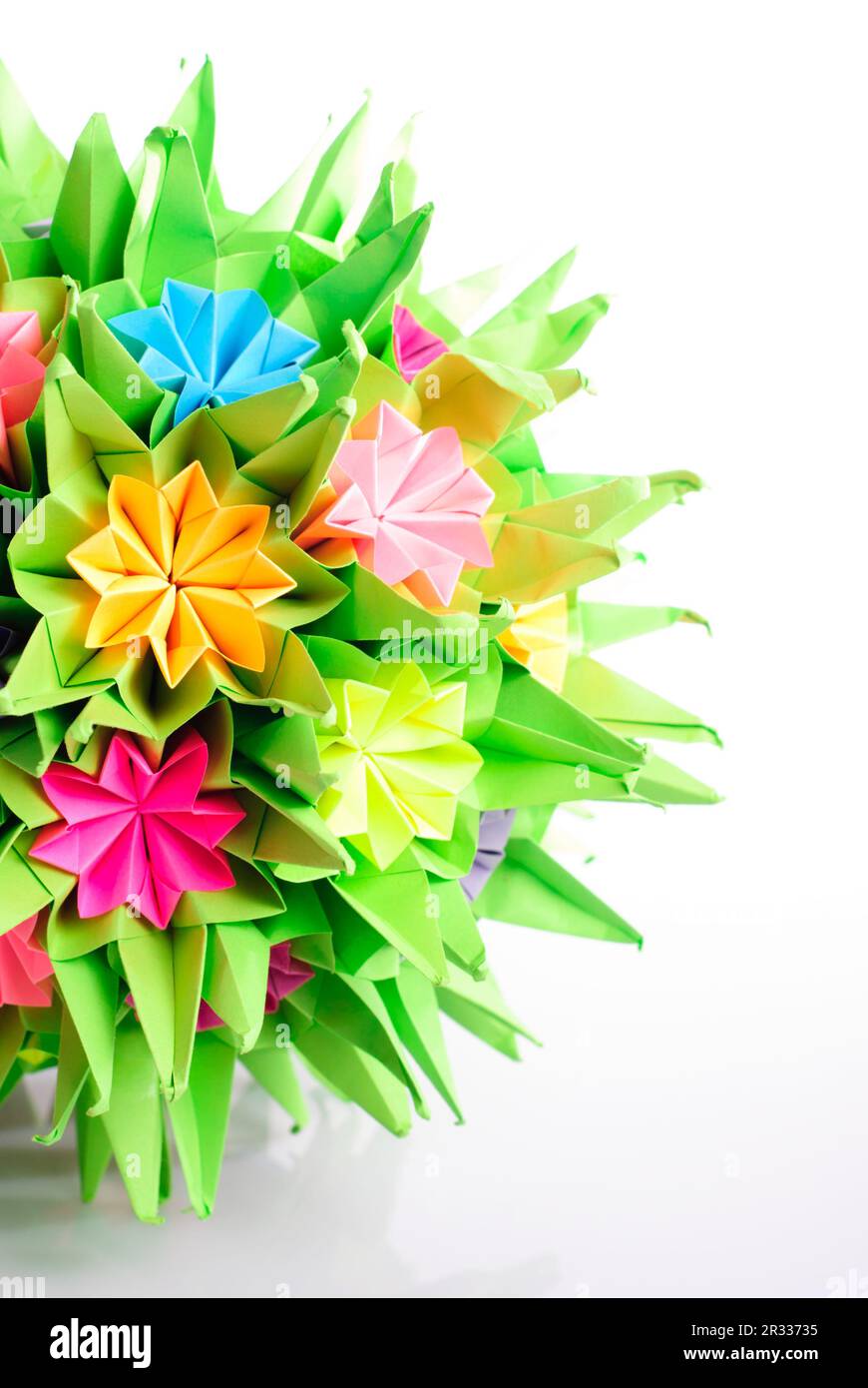 Origami kusudama flower Stock Photo - Alamy