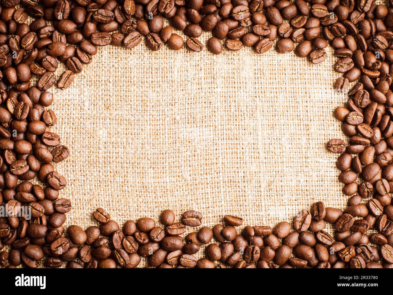 Coffee beans frame Stock Photo - Alamy