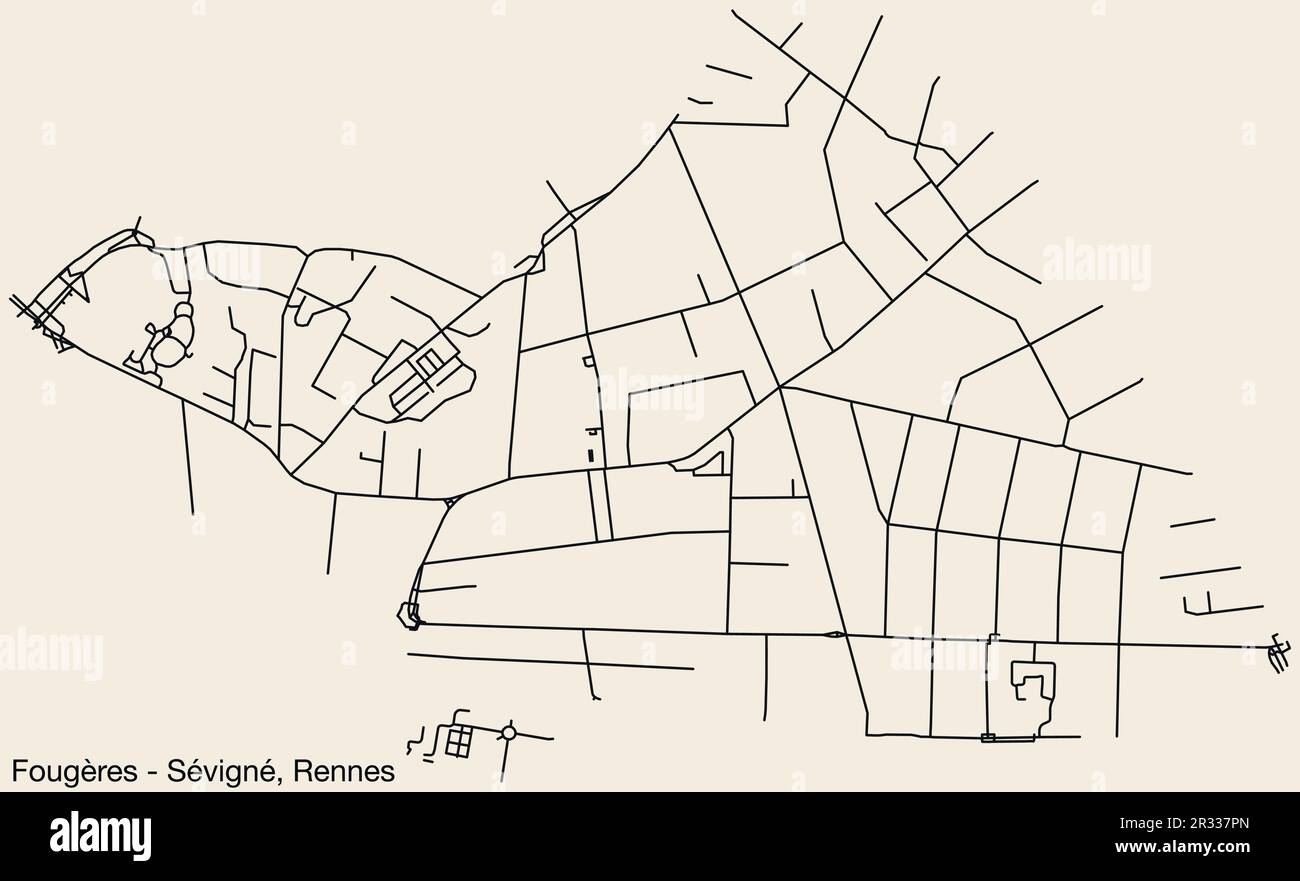 Map of fougeres Stock Vector Images - Alamy