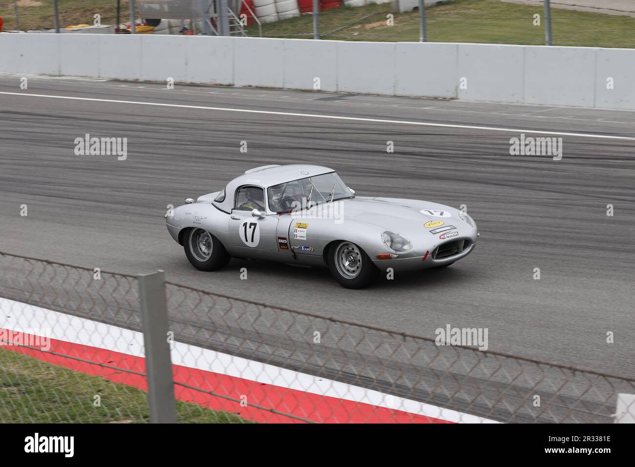 1963 Jaguar E Type racing in the 6 hours of Barcelona Paco Godia Trophy ...