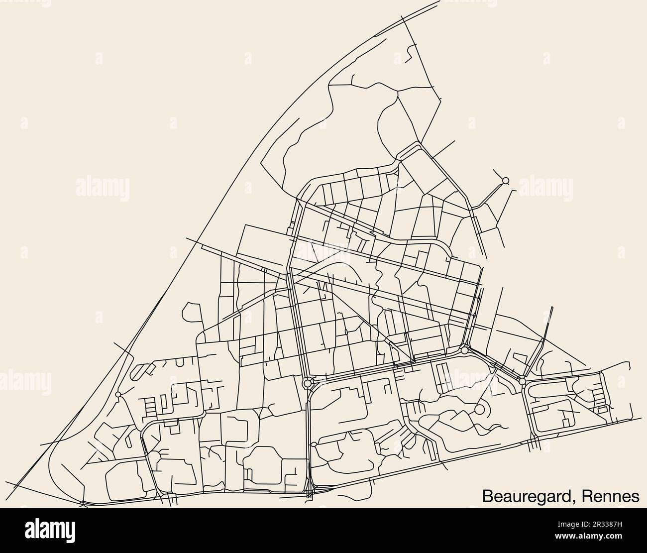 Beauregard vector outline map hi-res stock photography and images - Alamy