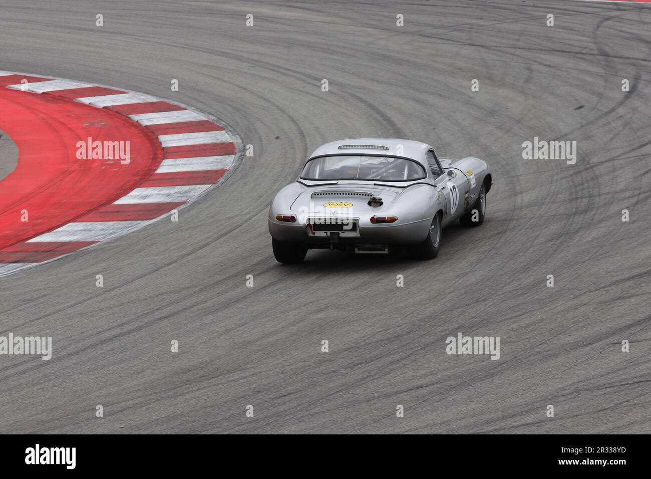 1963 Jaguar E Type racing in the 6 hours of Barcelona Paco Godia Trophy ...