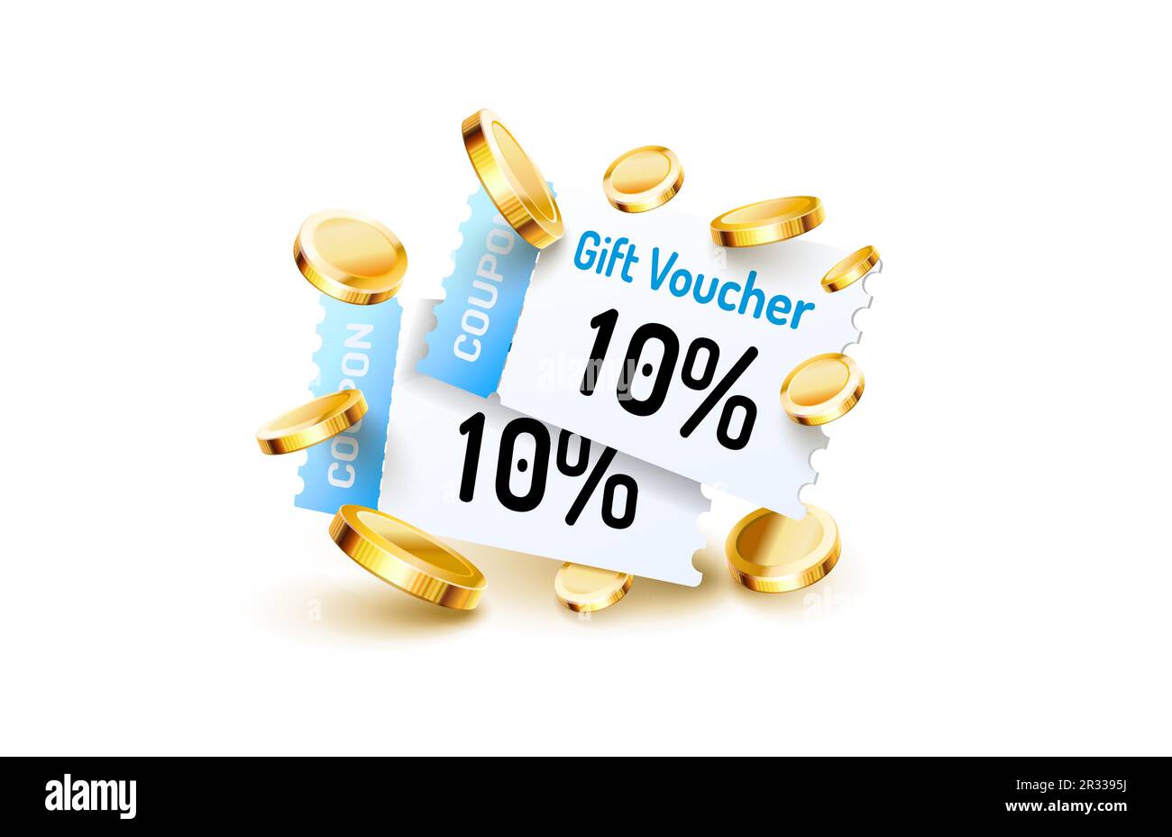 Coupon special voucher 10 percentage, Check banner special offer ...