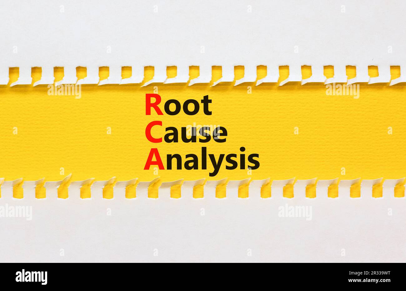 RCA root cause analysis symbol. Concept words RCA root cause analysis ...