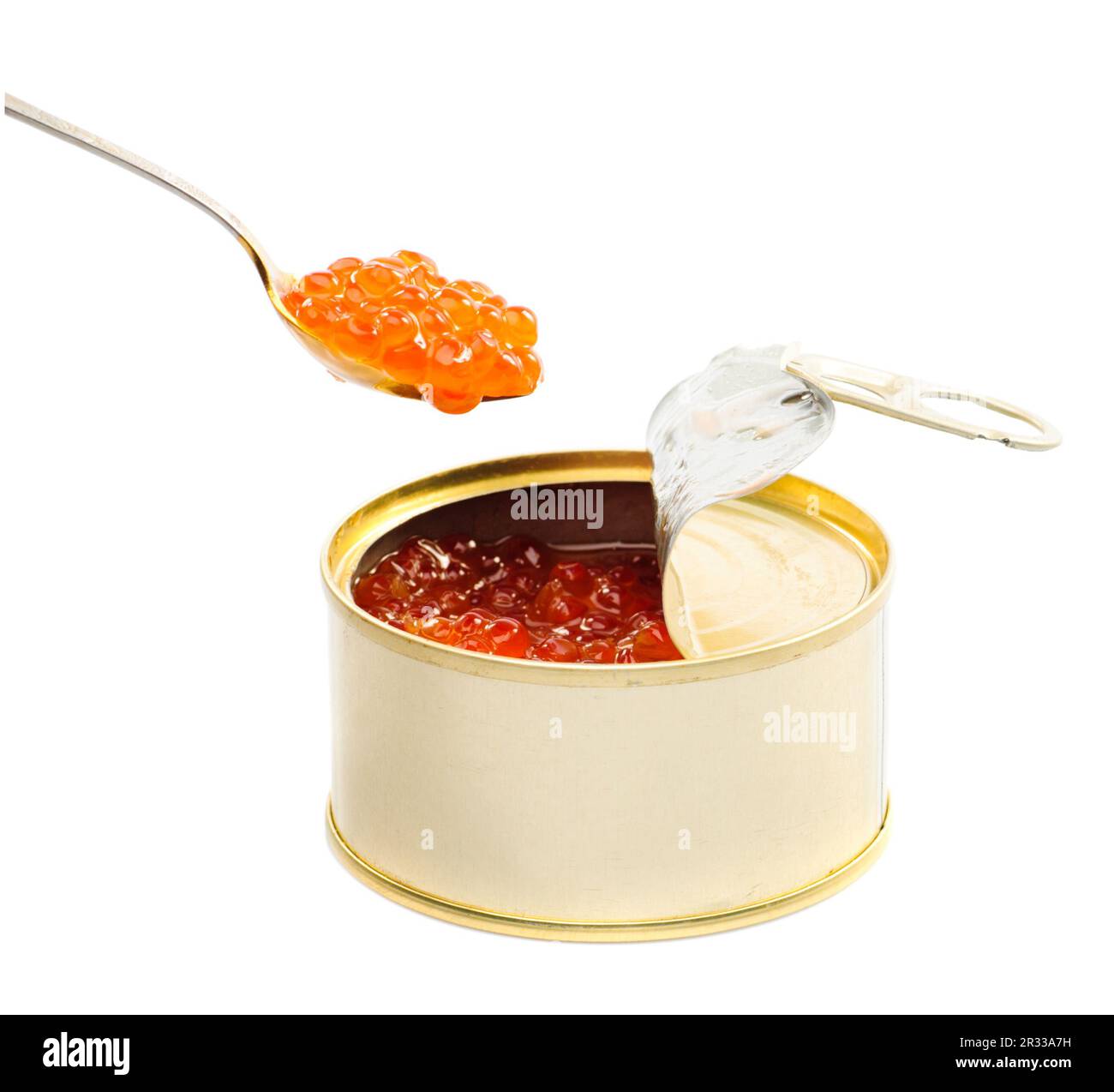 Red caviar isolated Stock Photo - Alamy
