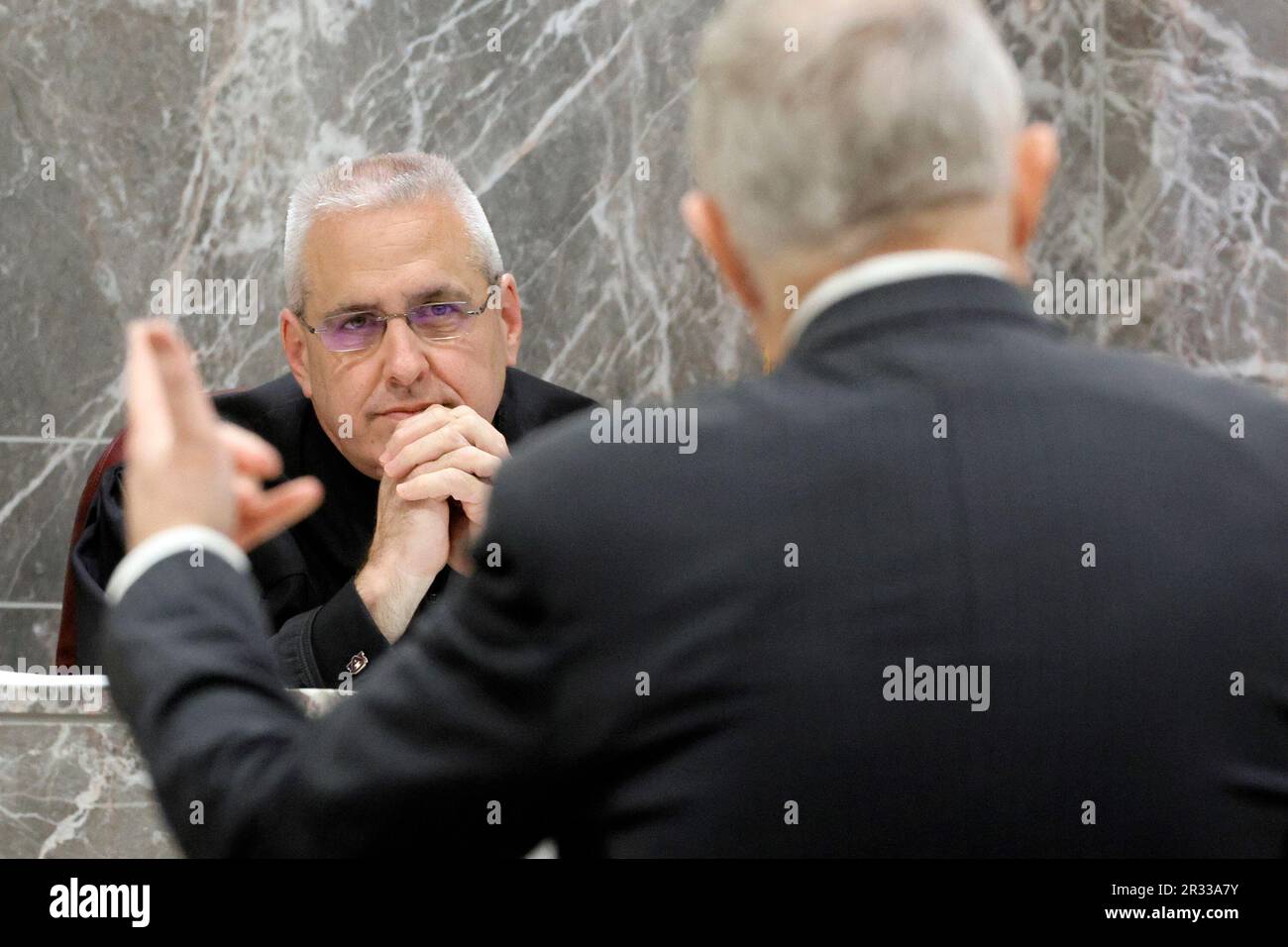 Judge Martin Fein is shown as Assistant State Attorney Steven Klinger ...